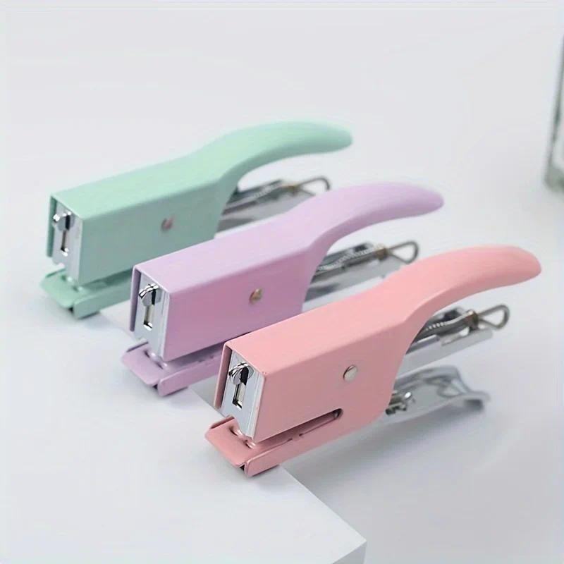Jual A Set Metal Hand-held Stapler No 10 Office Stapler Stapleless No ...