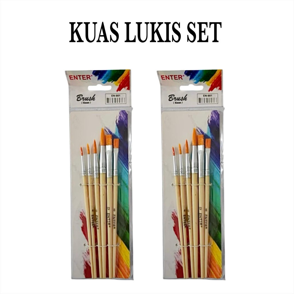 Jual Kuas Lukis Cat Air Set / Brush Set (Set) | Shopee Indonesia