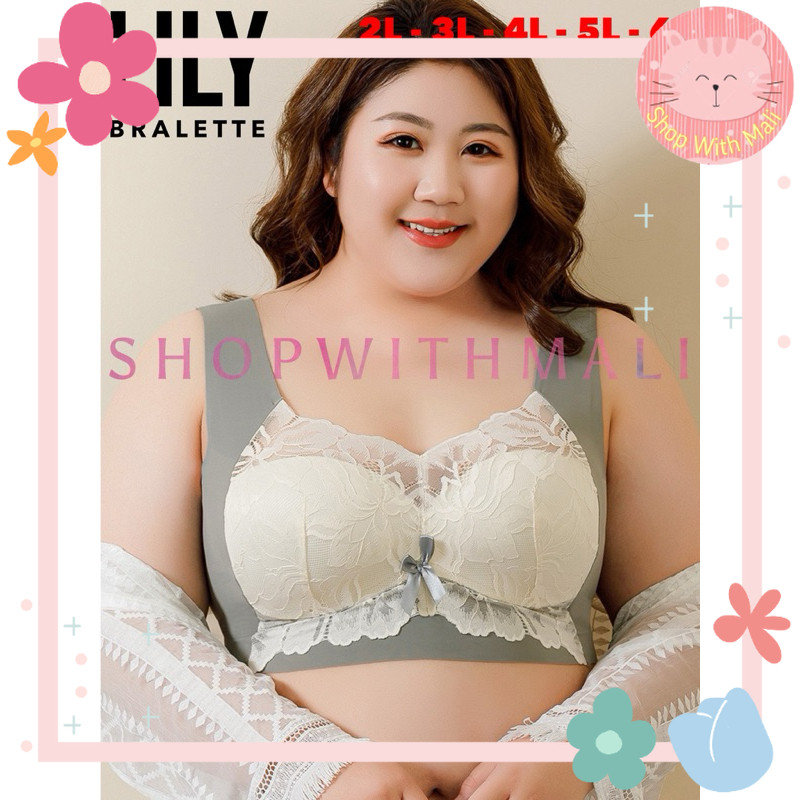 Jual LILY BRALETTE 2L 3L 4L 5L 6L BIG EXTRA SIZE JUMBO Bra Seamless Pakaian Dalam Cantik Lucu ...