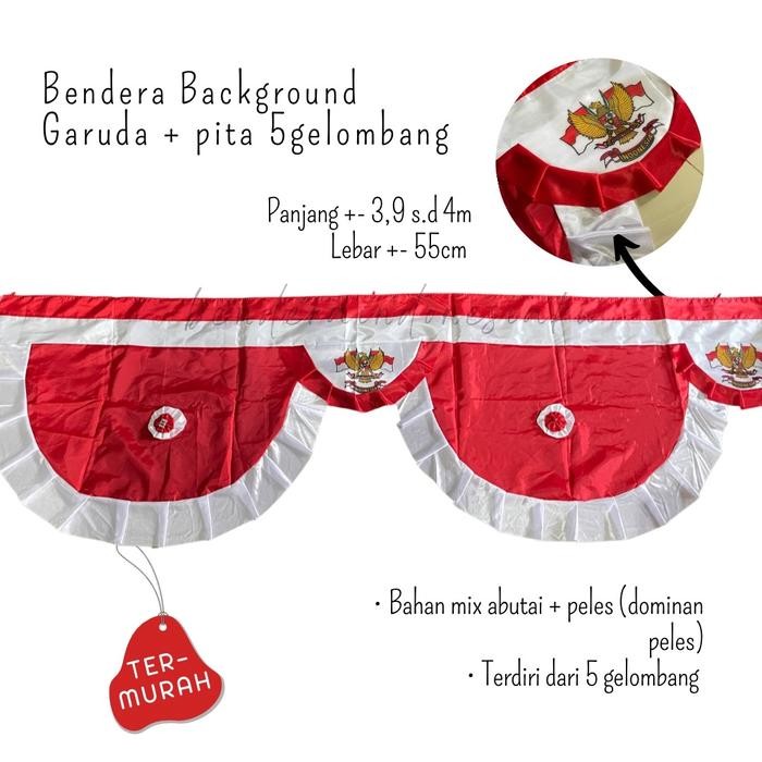 Jual READY Bendera Indonesia Merah Putih begrond Background dinding ...