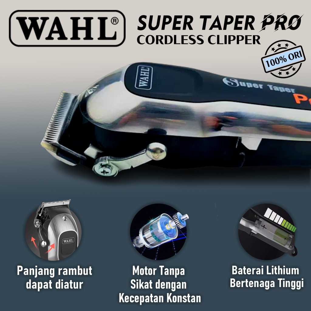 Jual [ORI] Wahl Professional Super Taper Pro Cordless - Alat Cukur ...