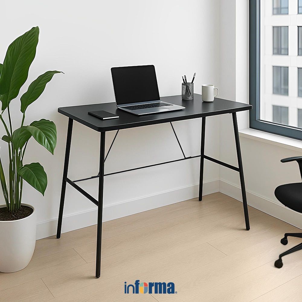 Jual Informa Brad Meja Kantor - Hitam Office Table Furnitur Kantor Meja ...