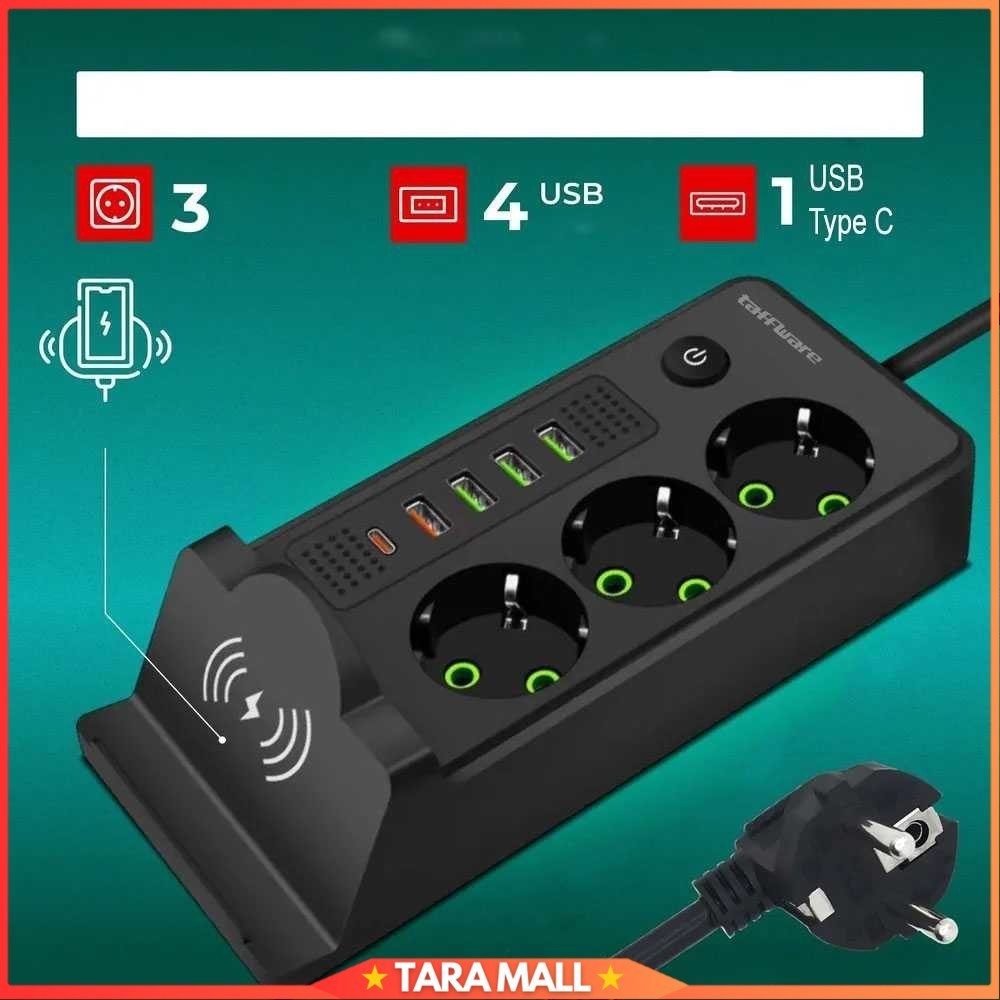 Jual Taffware Stop Kontak USB Type C EU Plug Wireless Charging 2500W - QL-1080U | Shopee Indonesia