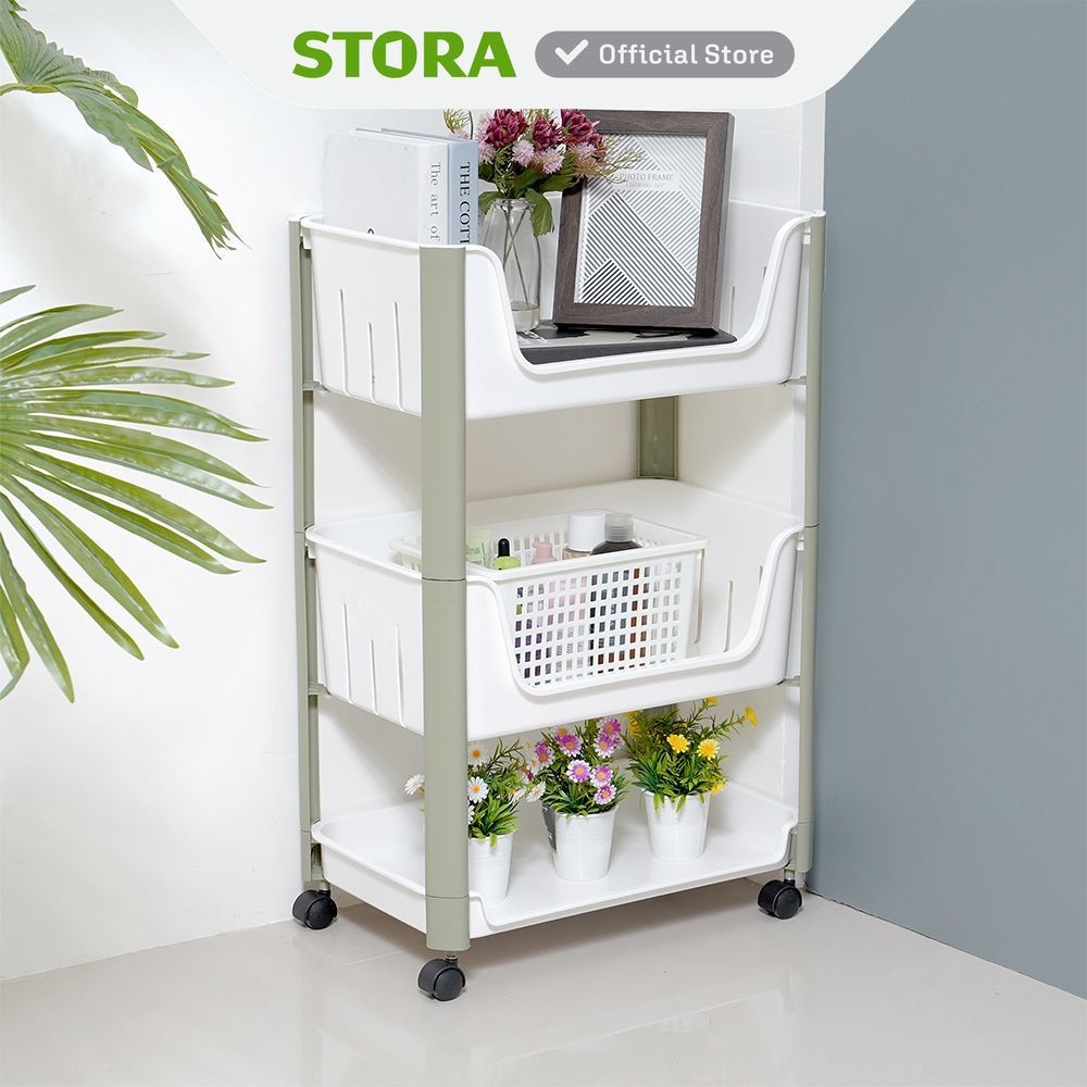 Jual Stora Rak Troli 3 Tingkat Plastic - Hijau Tempat Penyimpanan ...