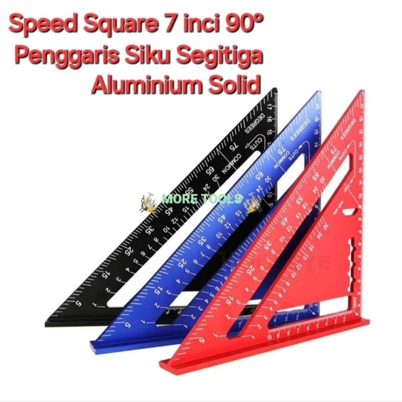 Jual Speed Square Black 7" / Red 7" Penggaris Siku Segitiga | Shopee ...