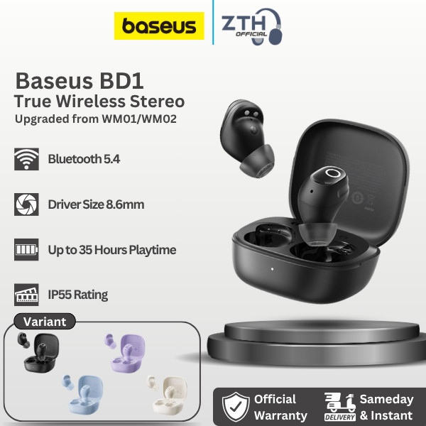 Jual Baseus BD1 Mini TWS True Wireless Earbuds Bluetooth Earphone ...
