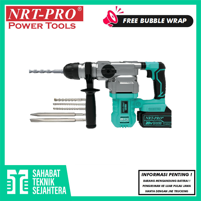 Jual NRT-PRO HX28DC Mesin Bor Bobok Cordless SDS Plus Rotary Hammer ...
