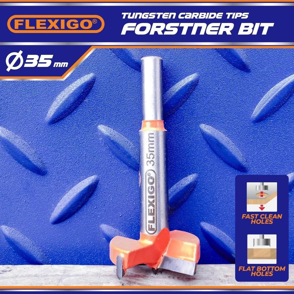 Jual Mata Bor Kayu Engsel Sendok Merah Flexigo Forstner Bit Hole 35 mm ...