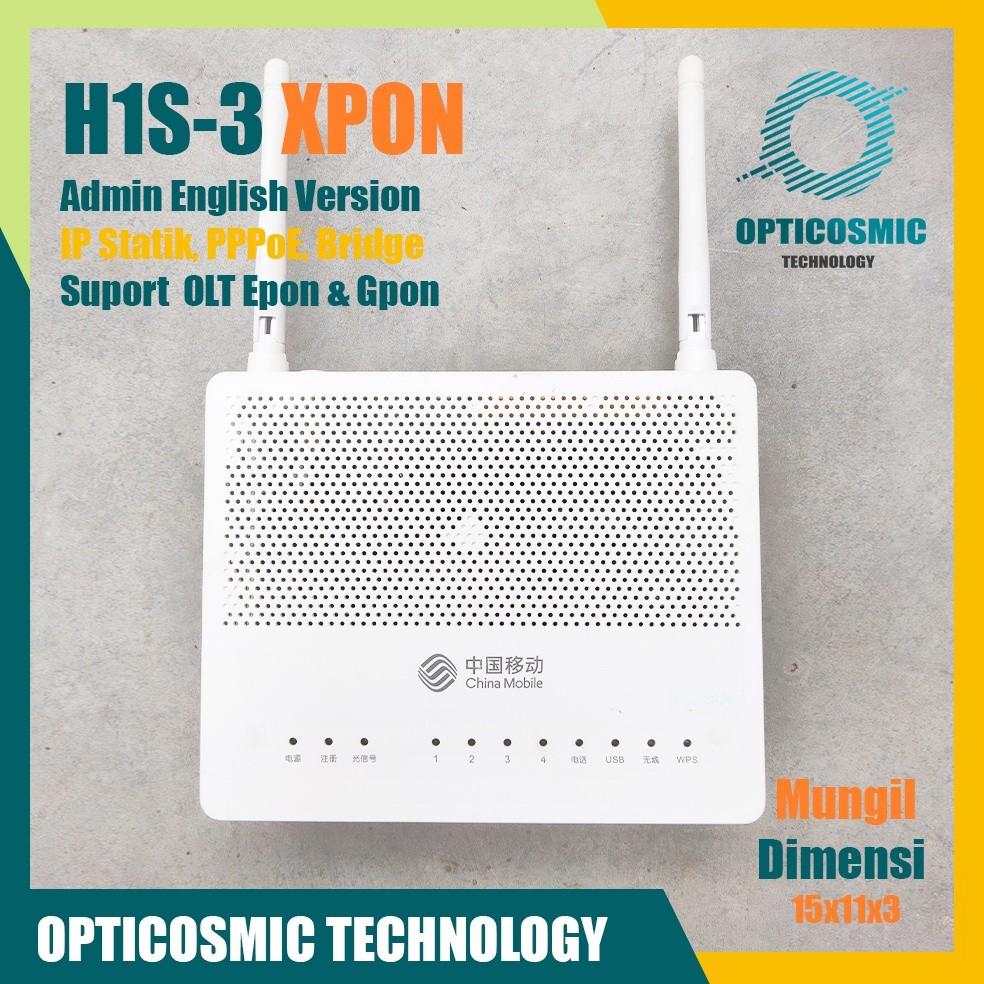 Jual Modem XPON H1s-3 ONT Router WIFI Second Support Bridge PPoE IP ...