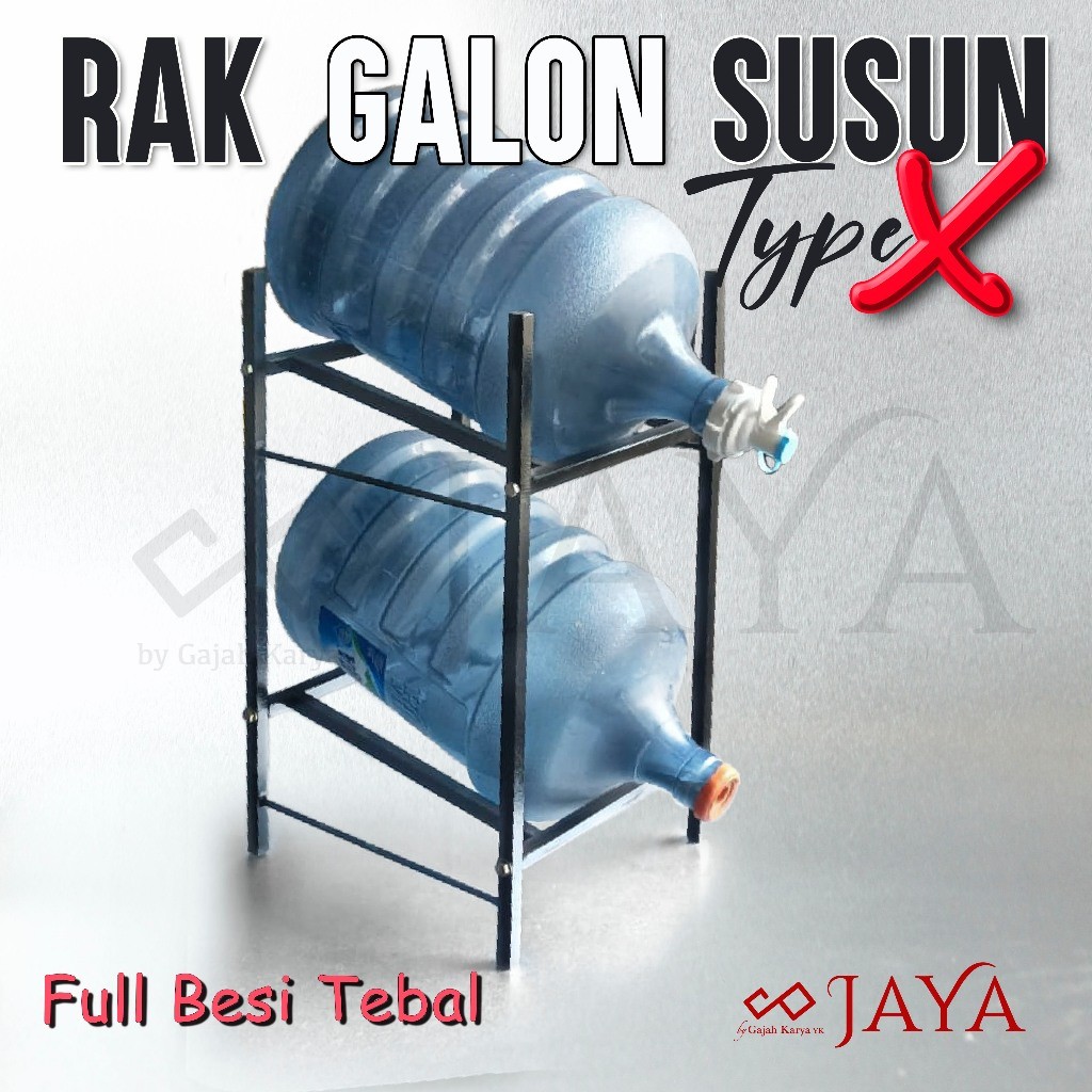 Jual Jaya Rak Galon Susun 2 Tempat Galon Susun Besi | Shopee Indonesia