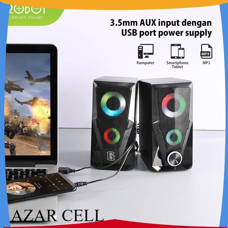 Jual Speaker Aktif ROBOT RS200 Speaker Portable Untuk PC Laptop/HP ...