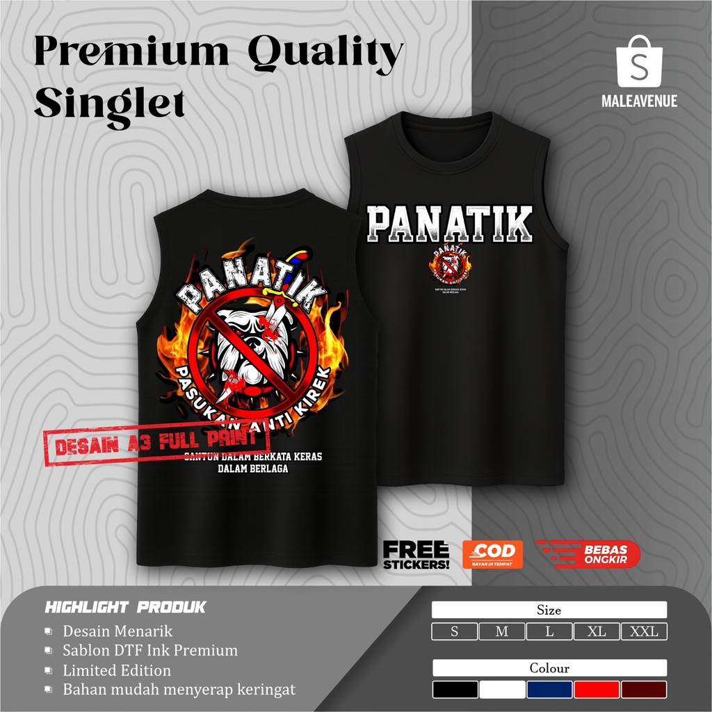 Jual Singlet Kaos PN Panatik Pasukan Anti Kirek Santun Dalam berkata ...