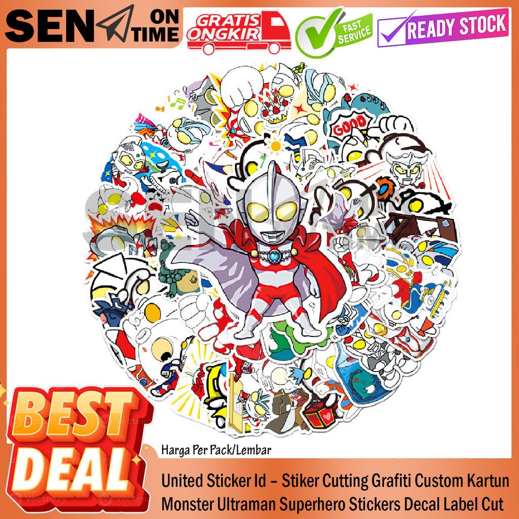 Jual United Sticker Id – Stiker Cutting Custom Kartun Monster Superhero ...