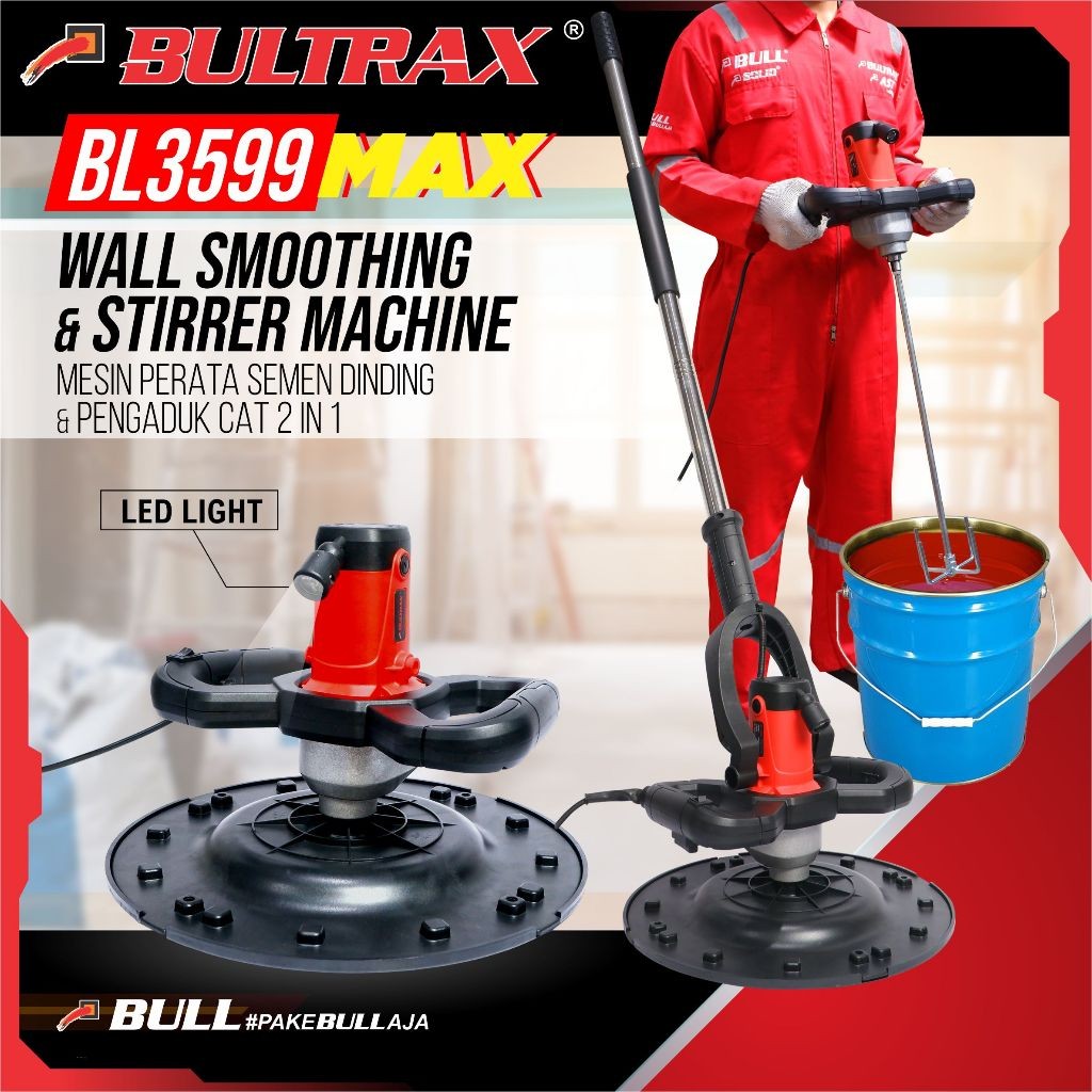 Jual BULL Mesin Perata Dinding dan Pengaduk Cat 2 in 1 / BL3599 Max ...