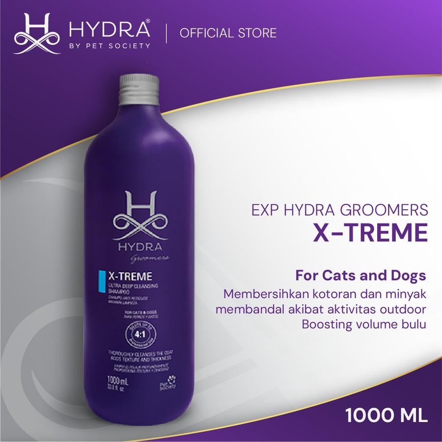 Jual HYDRA Groomers Xtreme Ultra Deep Cleansing Shampoo 1000 ML 1 Liter ...