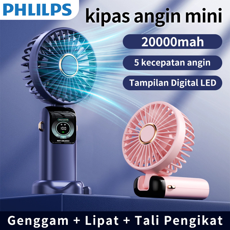 Jual PHLILPS kipas angin portable 20000 mah kipas angin mini kipas ...