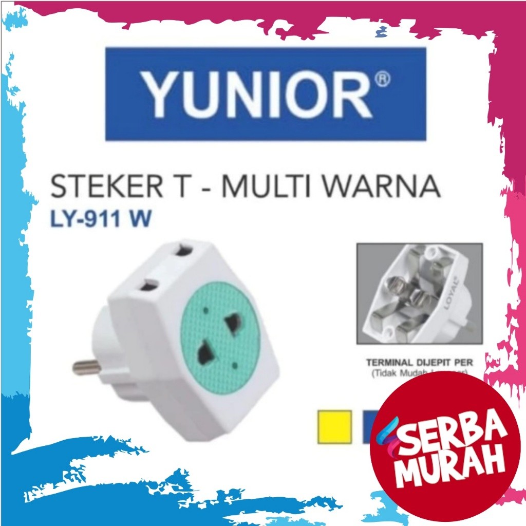 Jual Yunior Steker T Multi Sambungan Colokan Listrik LY-911W SNI ...