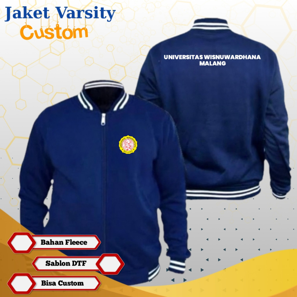 Jual Jaket Universitas Wisnuwardhana Malang Jaket Varsity Custom UI ...
