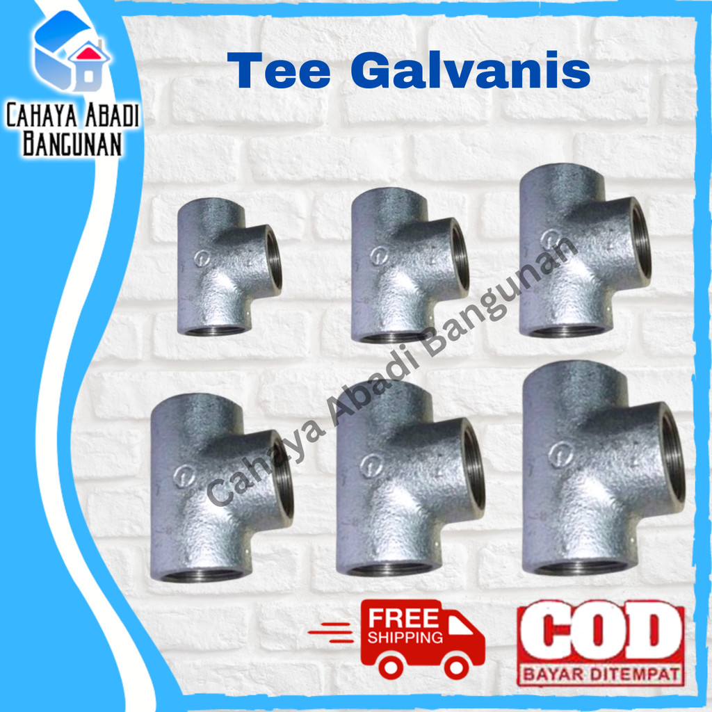 Jual Tee Pipa Sambungan Pipa Besi Galvanis Tebal Anti Karat – Fitting ...