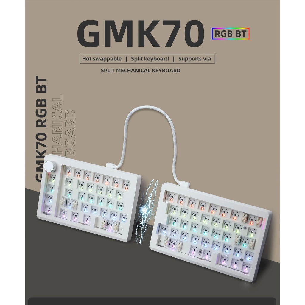 Jual GMK70 Split Ergonomic Mechanical Keyboard Kit - Hot Swappable ...