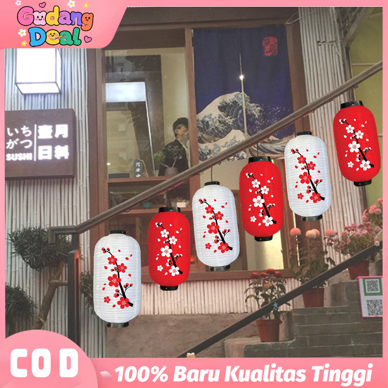 Jual 10 Inch Lampion Merah Panjang Lampion Jepang Gantung Outdoor Untuk ...