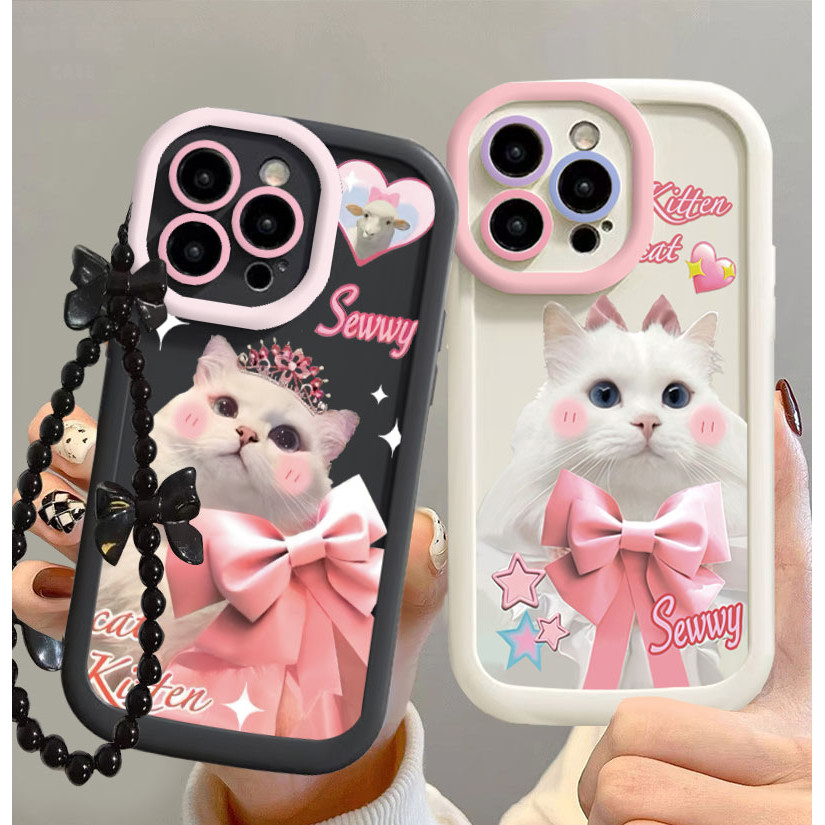 Jual Simple Kitten Pink Bow Phone Case Redmi A5 Note 14 4G/5G 14C 13 A3 ...