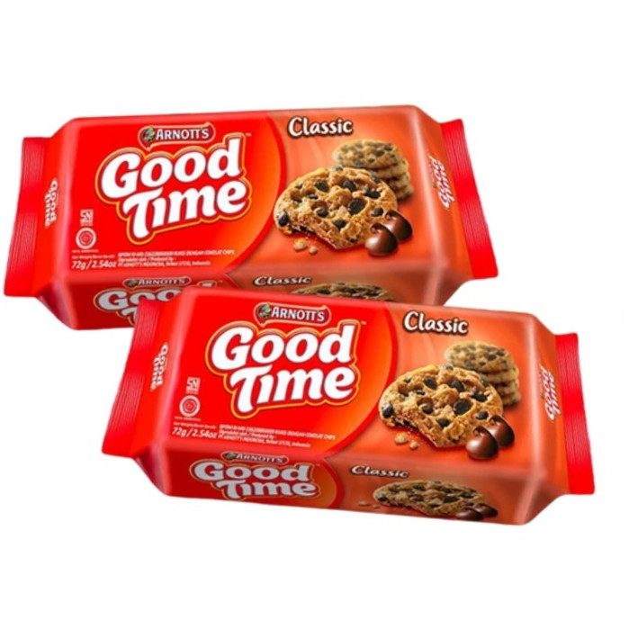 Jual SG GOOD TIME Classic Chocochips Cookies 72gr BISCUIT GOODTIME SG ...