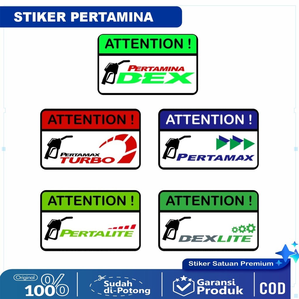 Jual Sticker Attention Stiker peringatan PERTAMAX PERTLITE PERTAMINA ...