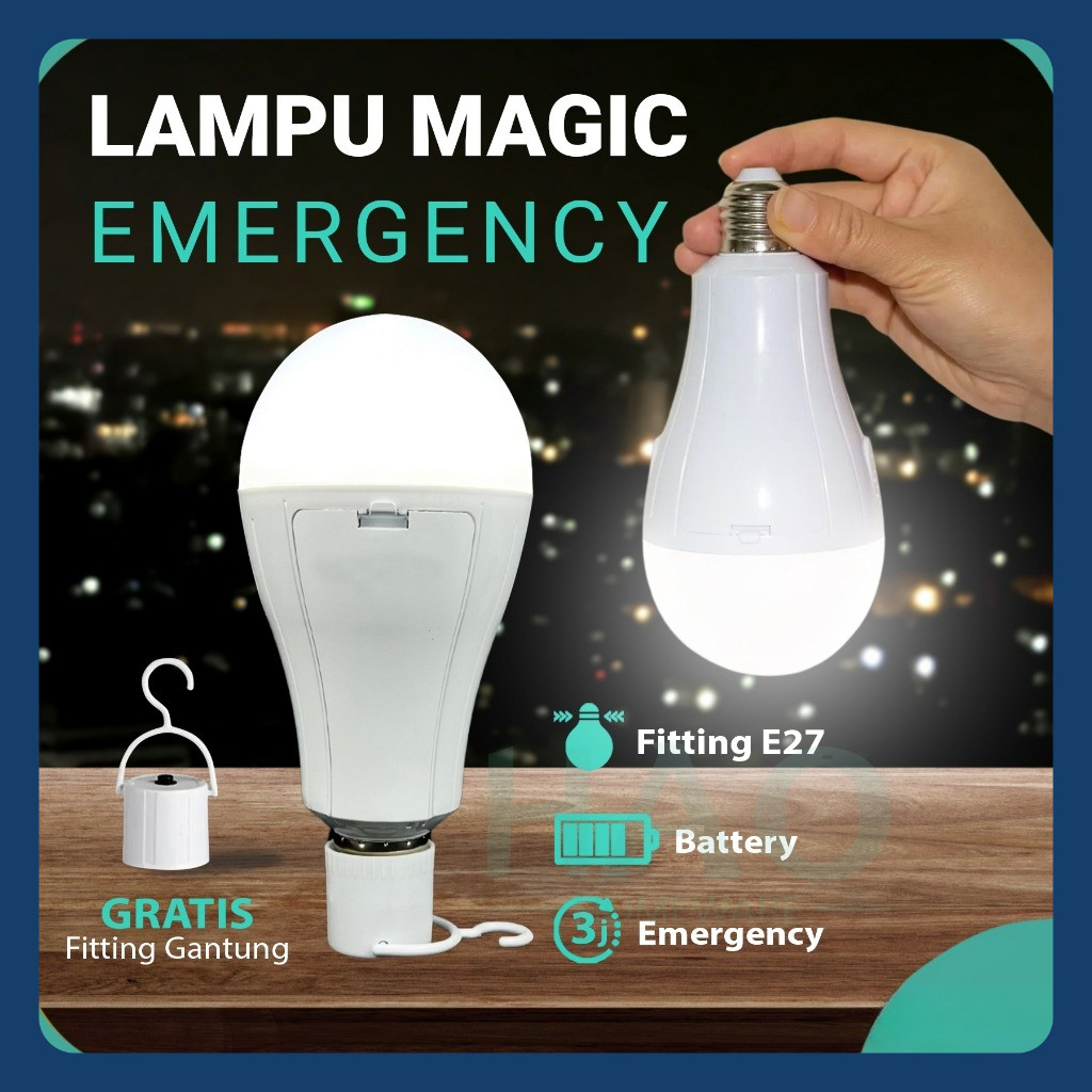 Jual Lampu Emergency Magic Lampu 10/15/20W/Lampu magic abulb/lampu ...