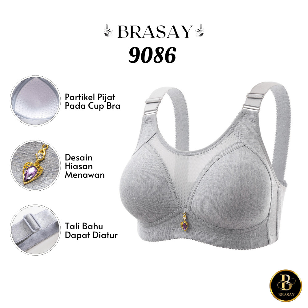 Jual Brasay Bra Push Up Full Coverage Bh Jumbo BH Big Size Tali Tebal Adjust Busa Tipis Kait 3 ...