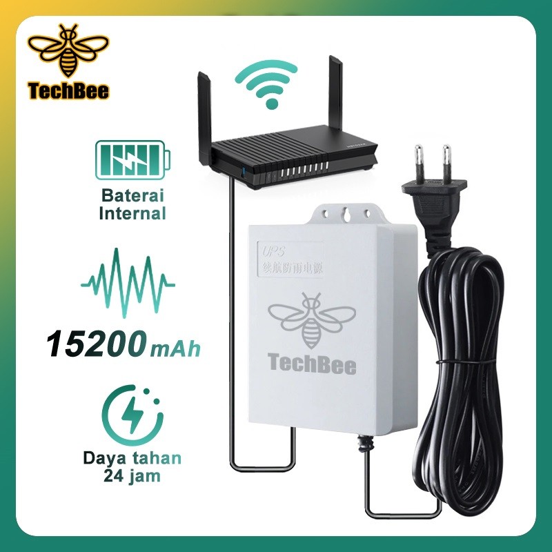 Jual TechBee Ups 15200mAH Ups Mini 12v Untuk Wifi Ups Mini 12 Volt Ups ...
