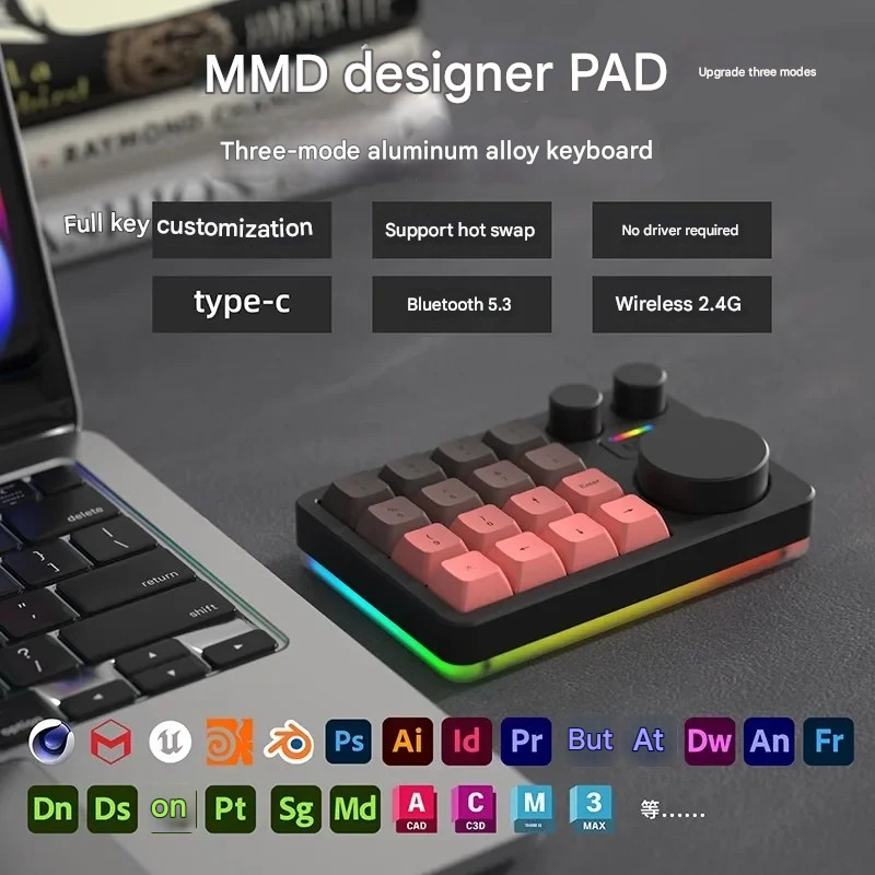 Jual MMD KM16 Pro Mechanical Keyboard Wireless Bluetooth 5.0 Three-mode ...
