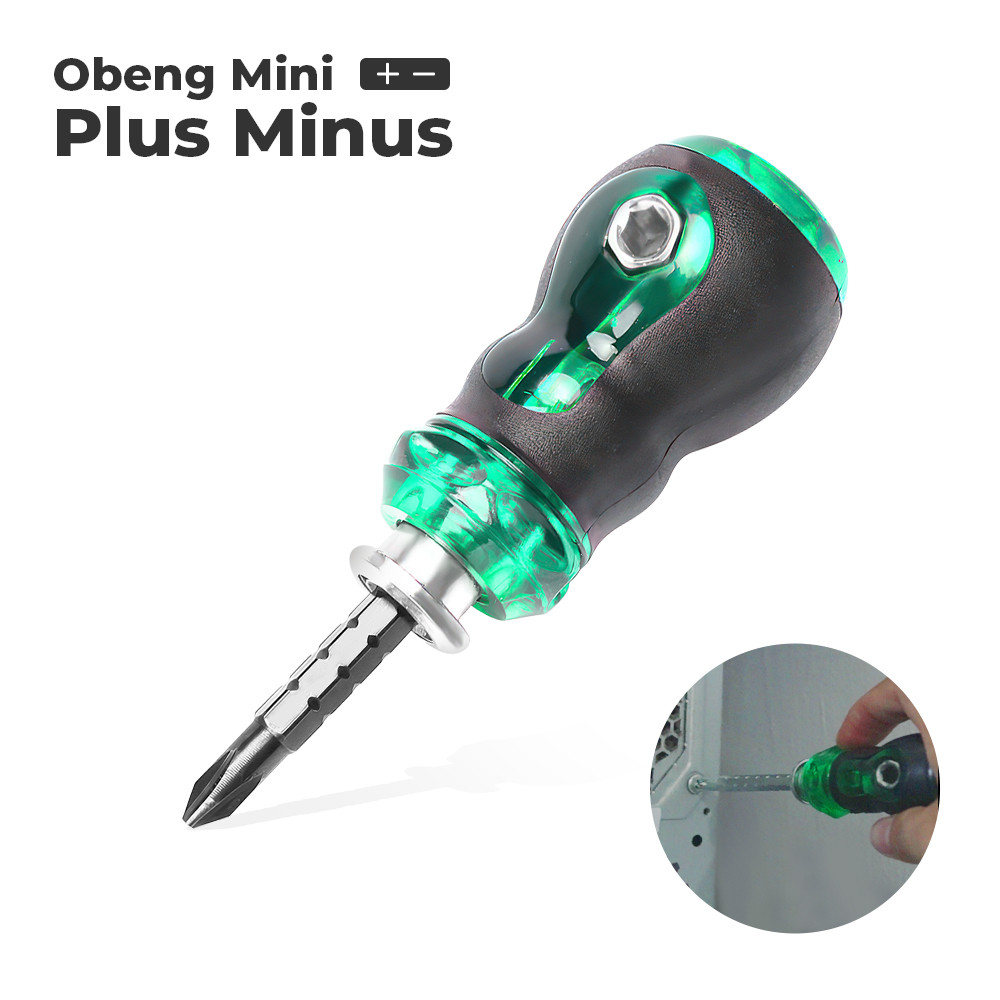 Jual Allefix Obeng Mini Screwdriver Obeng 2in1 Plus+Minus mini ...