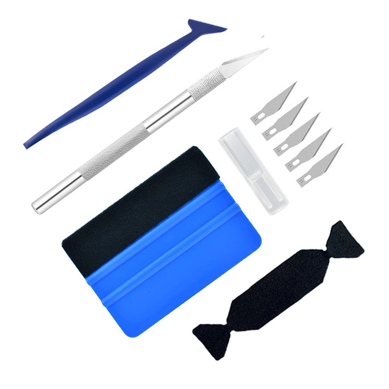 Jual Car Vinyl Wrap Tool Kit Micro Scraper Felt Squeegee for Vinyl ...