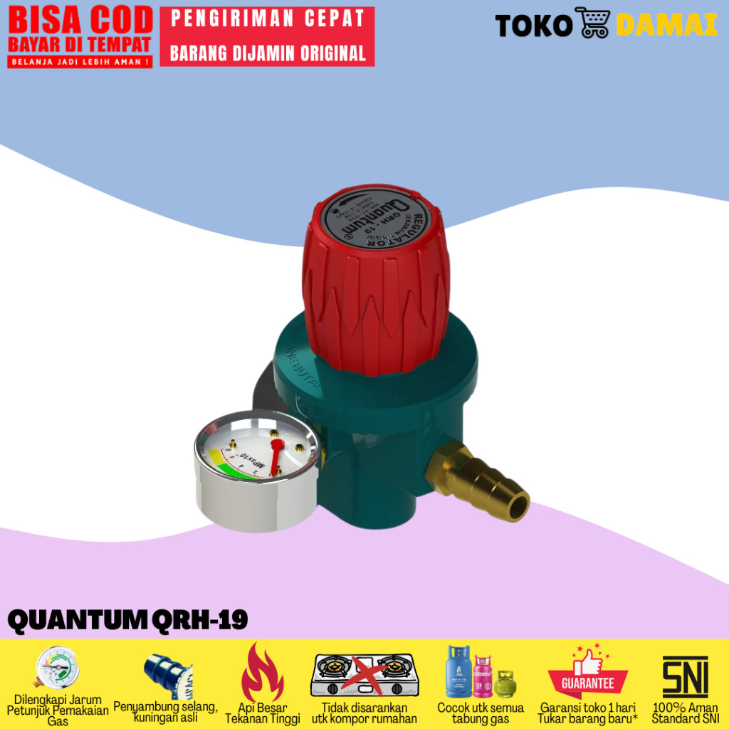 Jual Regulator Gas Tekanan Tinggi Quantum Meter QRH-09 / QRH-19 / QRH ...