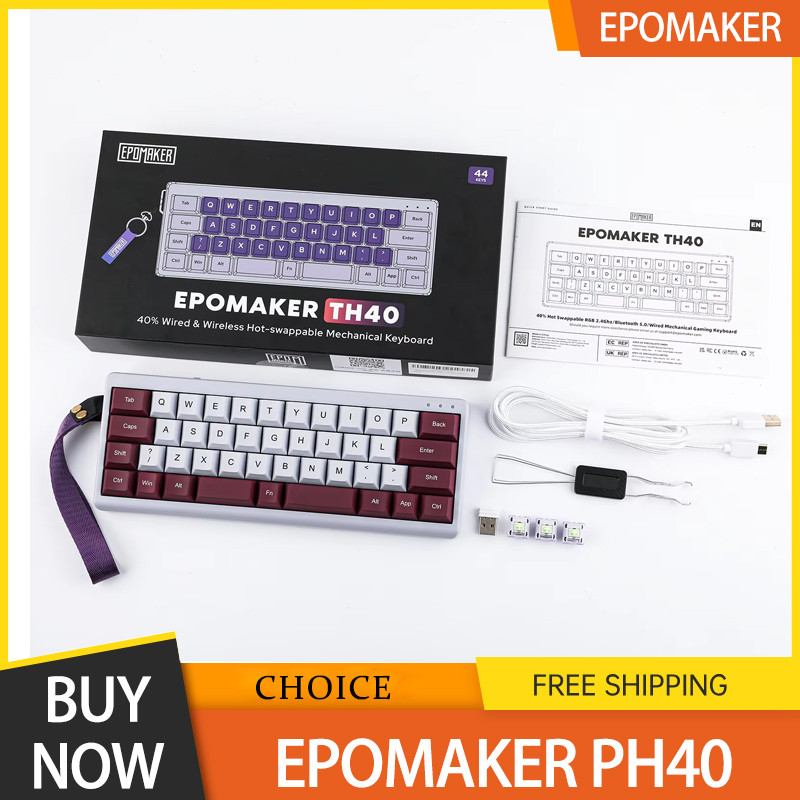 Jual Epomaker Th40 Via Ultra-Compact 40% Layout Hot-Swappable Gasket ...