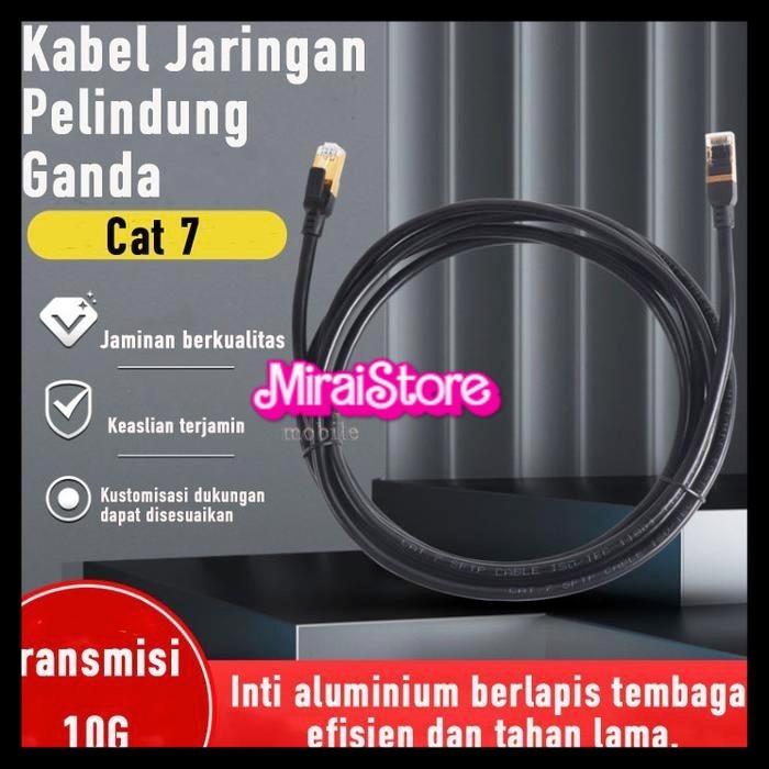 Jual Kabel Jaringan Cat 7 Lintas Batas 10 Gigabit Cable Tembaga ...