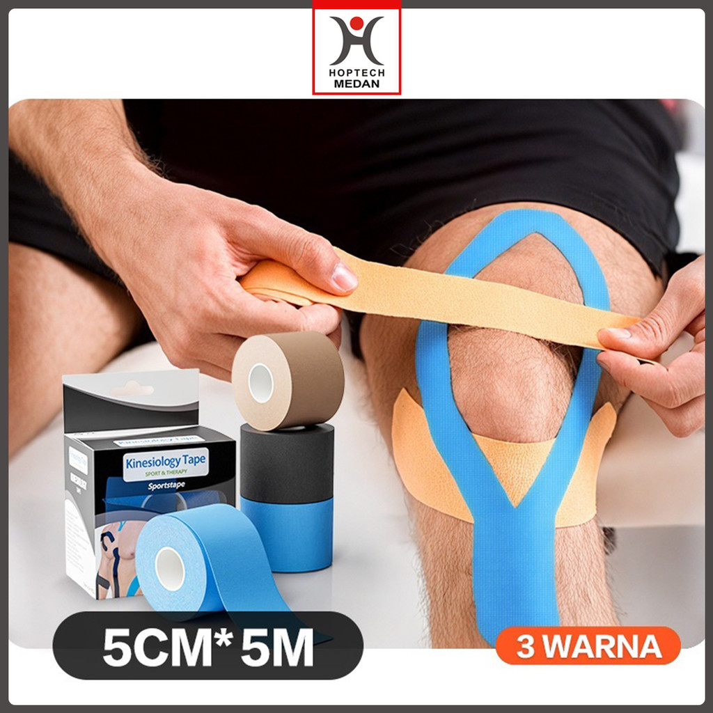 Jual Hoptech - Kinesiology Tape 5cm x 5m Kinesio Tape Tahan Air Taping ...