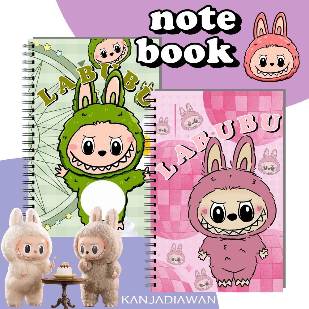 Jual (GTT) Notebook LABUBU A5B / Buku Labubu Buku Tulis Spiral Labubu ...