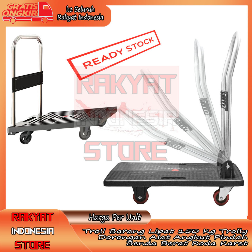 Jual Troli Barang Angkut Lipat Portabel Tugas Berat Baja Anti Karat ...