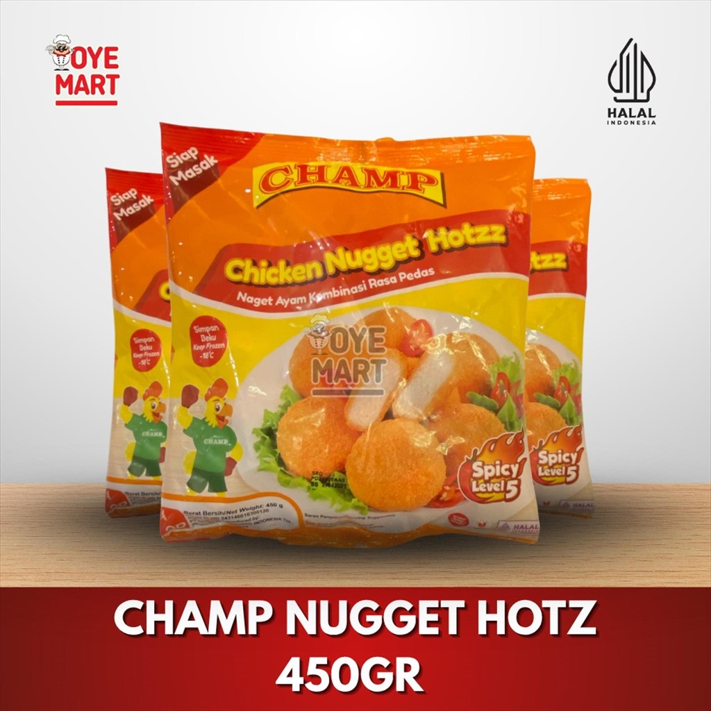 Jual CHAMP NUGGET HOTZZ LEVEL 5 450/ NAGET PEDAS | Shopee Indonesia