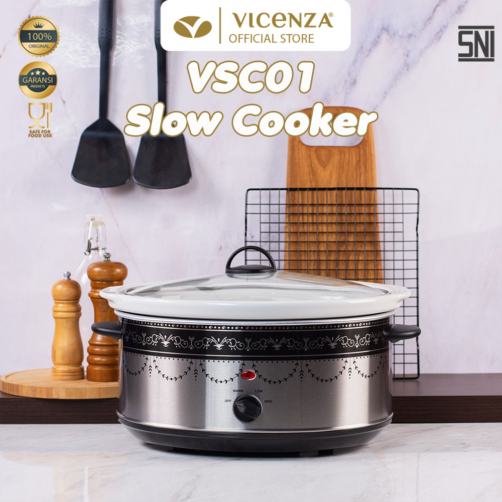 Jual Vicenza Slow Cooker VSC01 6.5L Keramik & Tutup Kaca | Shopee Indonesia