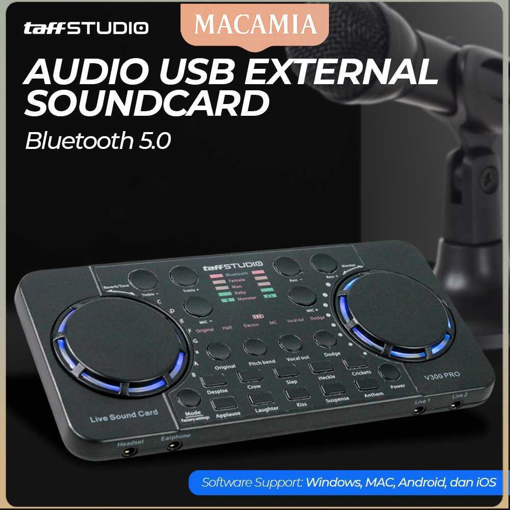 Jual TaffSTUDIO Audio Bluetooth USB External Soundcard Live Microphone ...