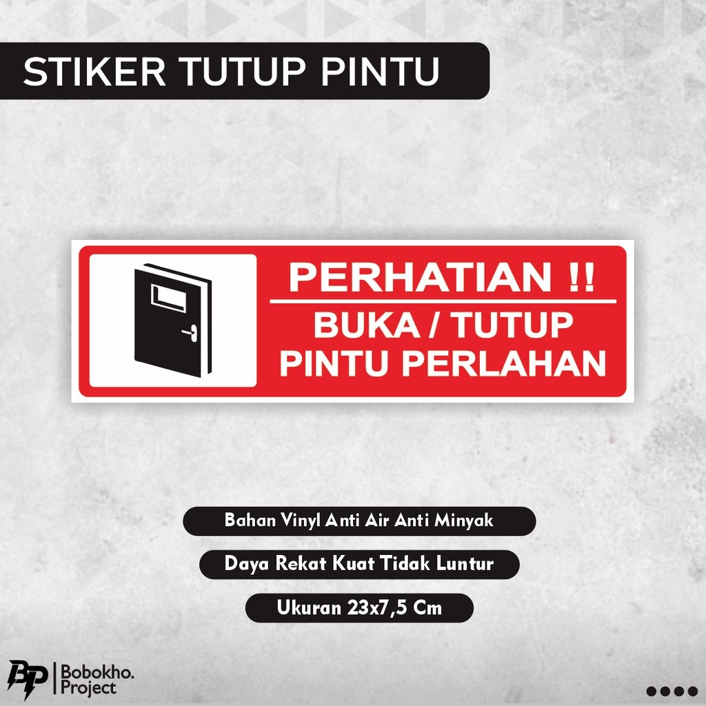 Jual Sticker Buka Tutup Pintu Perlahan / Stiker Buka Tutup Pintu Pelan ...