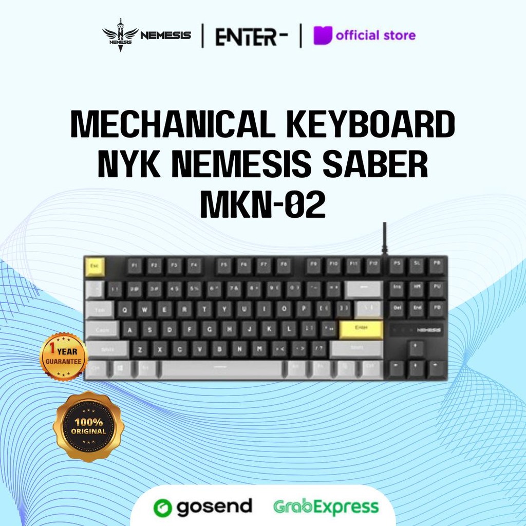 Jual Mechanical Keyboard NYK Nemesis Saber MKN-02 TKL Removeable ...