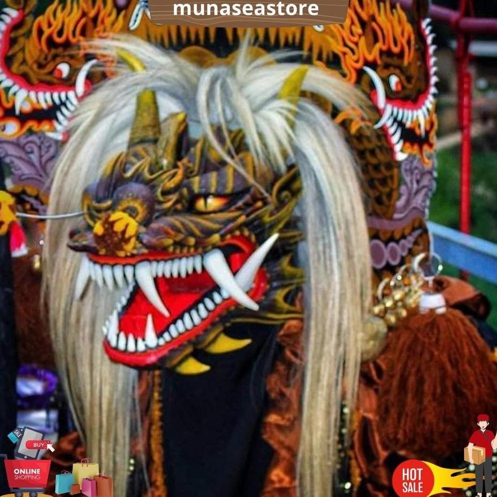 Jual TERBAIK TERMURAH BARONGAN DEVIL SUNGUT FULL KAYU ASLI UKURAN 14 ...