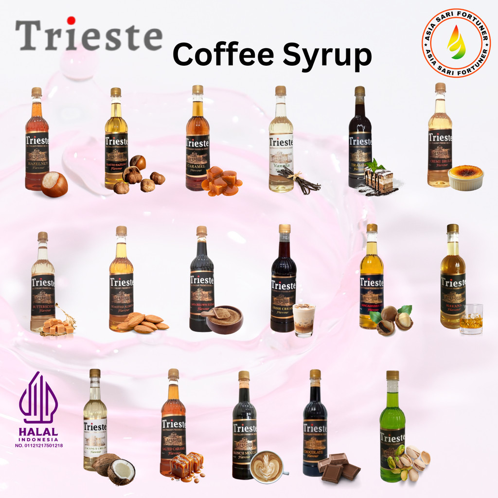 Jual TRIESTE Italian Premium Syrup Varian COFFEE SYRUP 650ml | Shopee ...