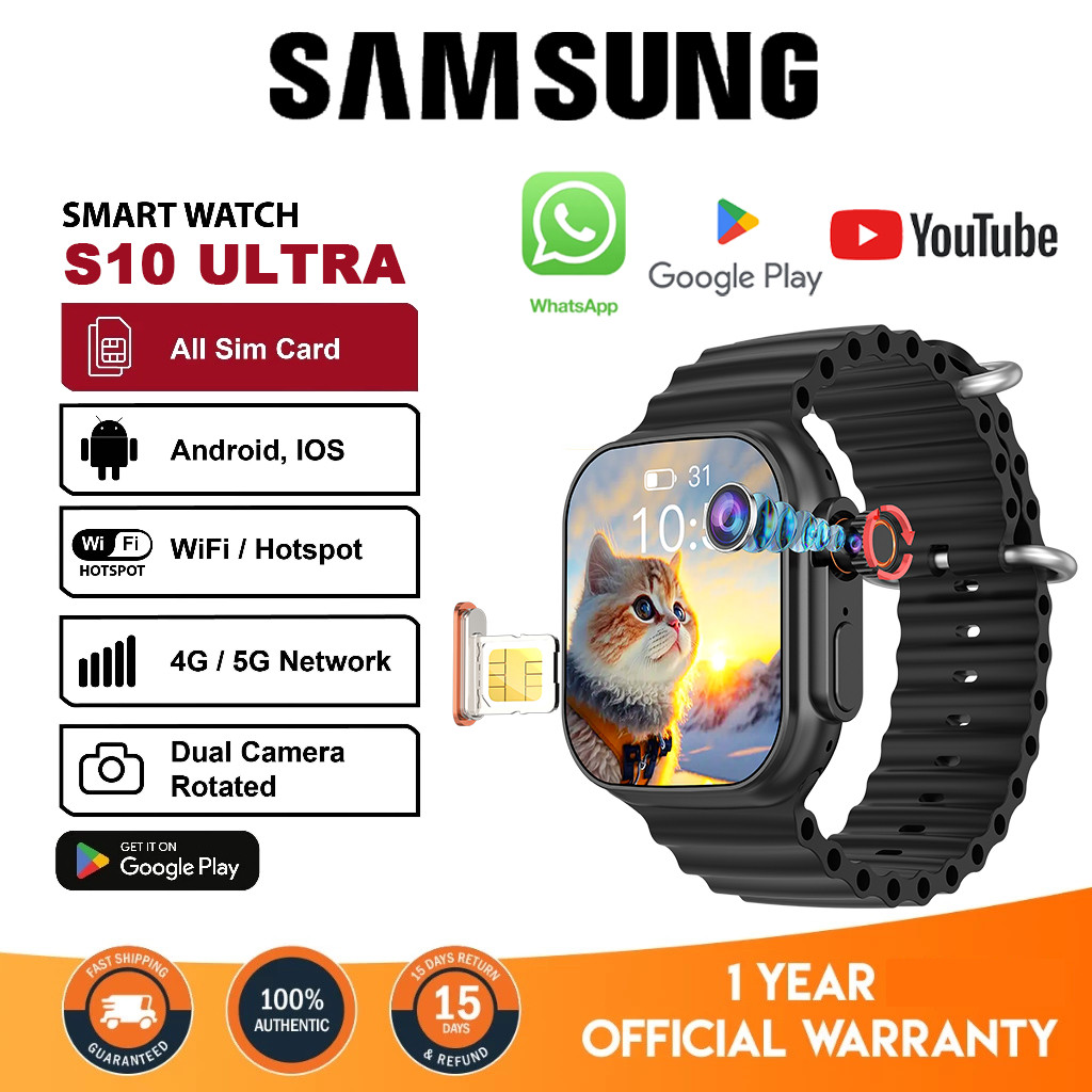 Jual 【4G SIM Card】SAMSUNG Smart Watch 10 Ultra Man Woman Kid GPS Face ...