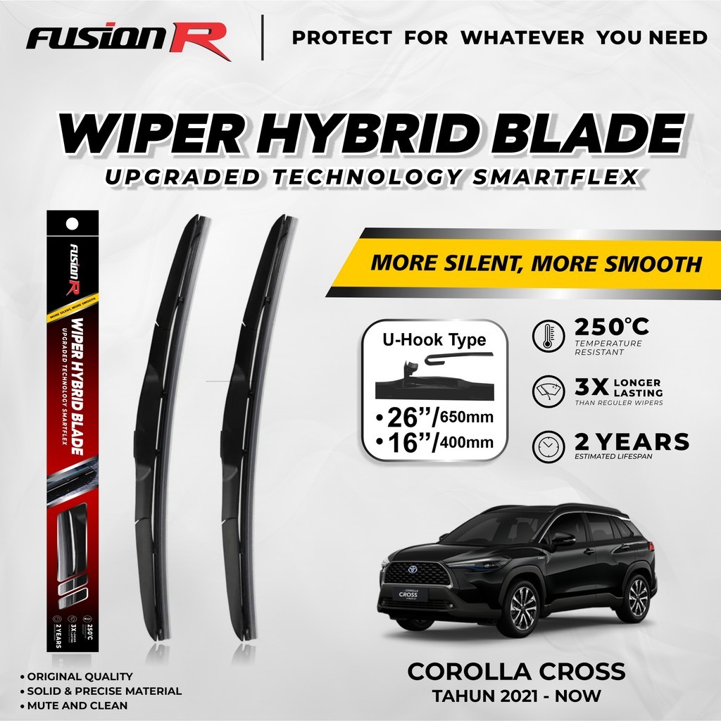 Jual Fusion R Wiper Kaca Mobil Toyota Corolla Karet Wiper Frameless ...
