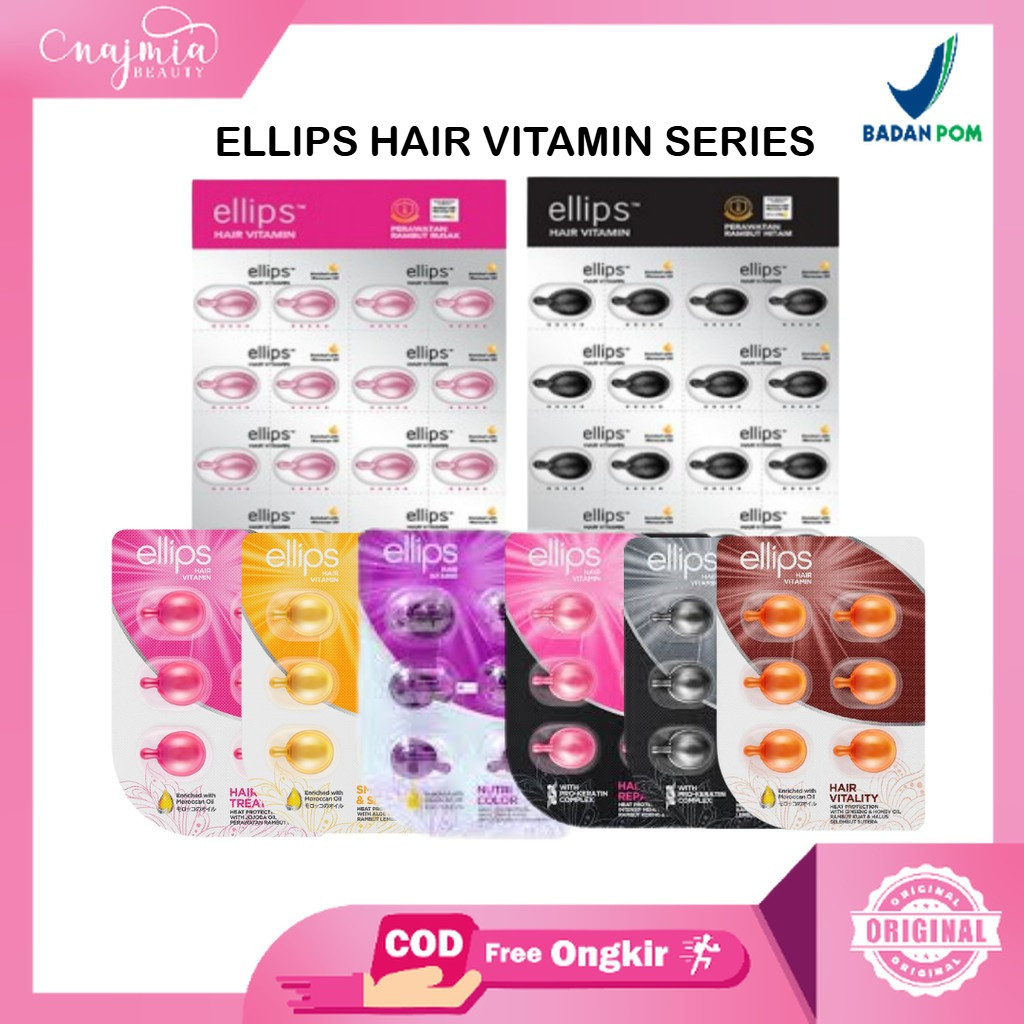 Jual Najmia (Beli 2 lbh murah) Ellips Hair Vitamin with (Pro Keratin ...